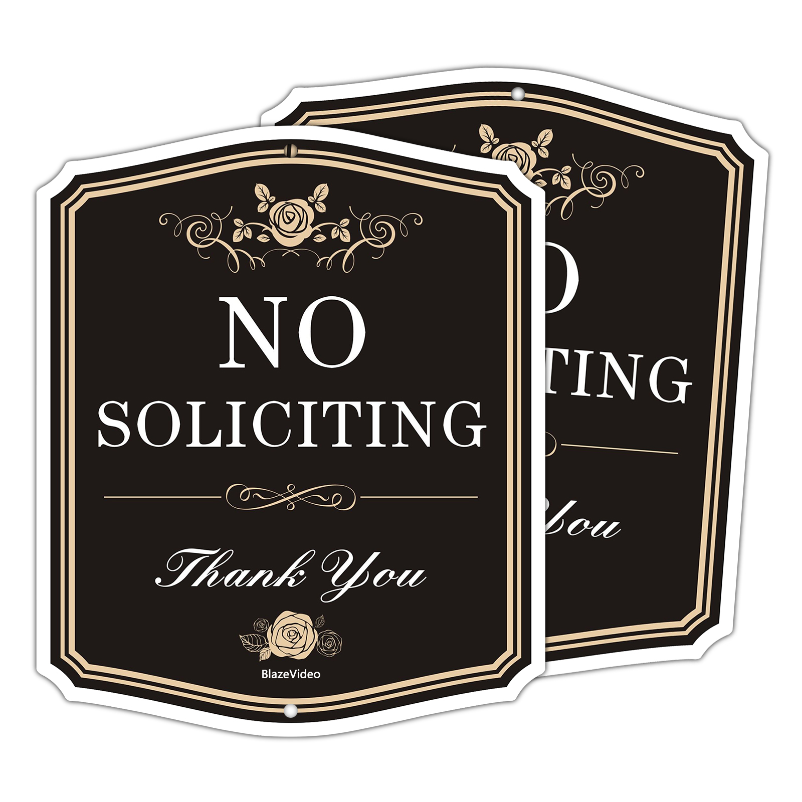 Portrait Round No Sales, No Religion, No Flyers, No Soliciting Sign ...