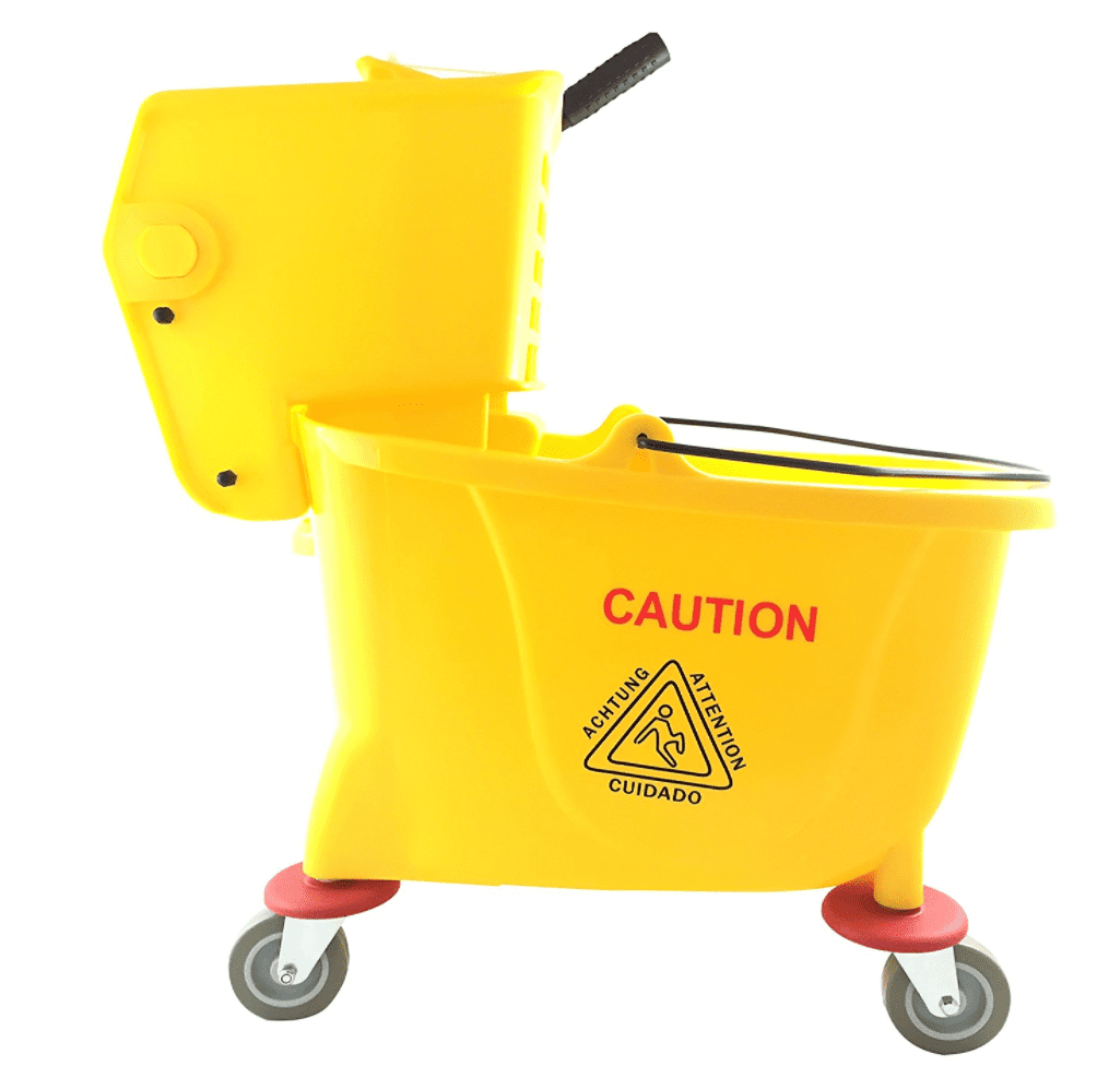 Abco Single Cavity Mop Bucket w/Side Press Wringer Combo - Walmart.com
