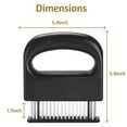 Bundlepro 1 Pack Black Plastic Meat Tenderizer With 48 Stainless Steel