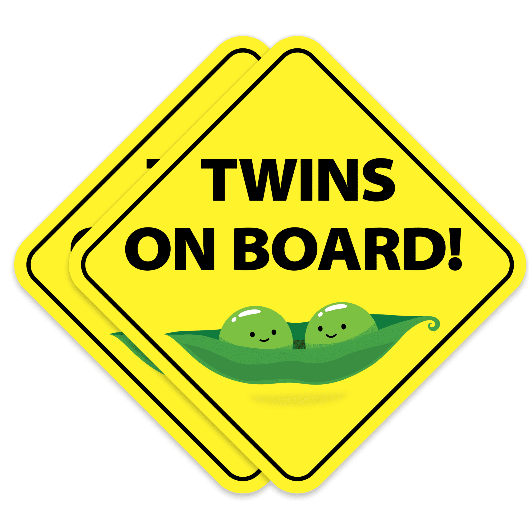 Stickios Twins on Board Decal - Cute Twins in Car Stickers - Peel and ...