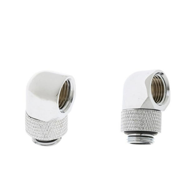 2x G1/4inch 90 degree Rotating Joint Elbow Water Cooling Fitting ...