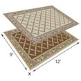 Reversible Mats 119127 Outdoor Patio 9-Feet x 12-Feet Brown Beige RV ...