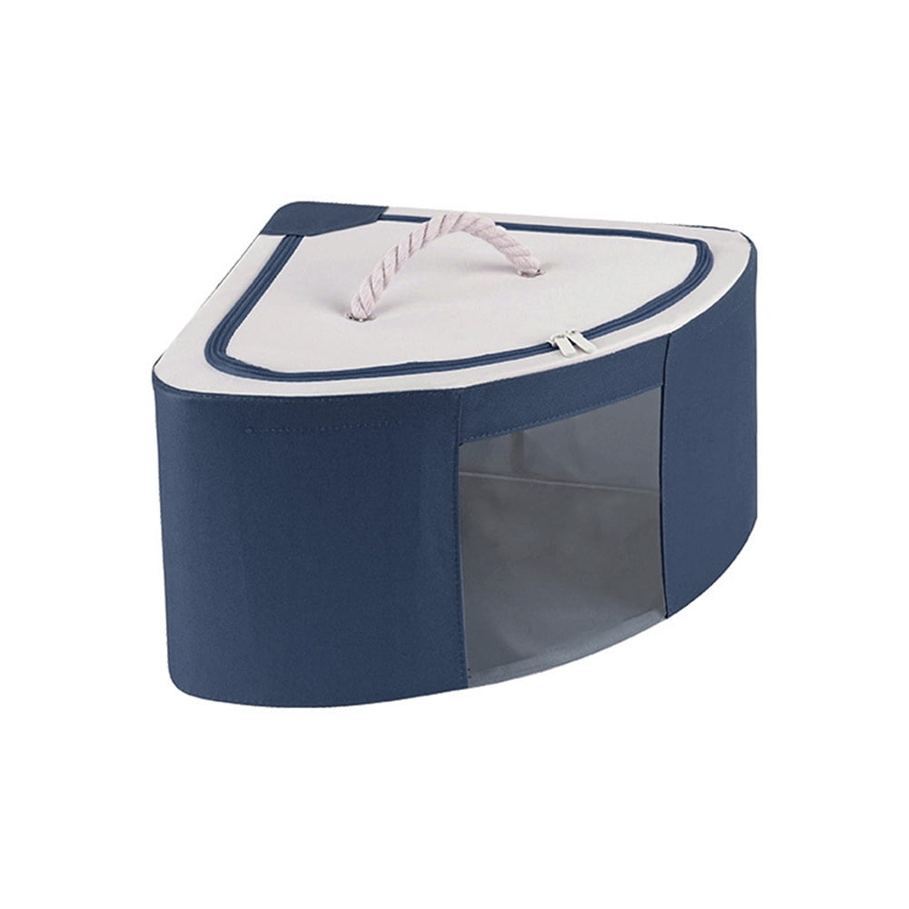 CSCHome Wall Corner Storage Box Oxford Cloth Storage Bin Transparent ...