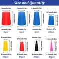 105Pcs 1/16Inch to 5/8Inch Silicone Rubber Tapered Plug Assortment Kits ...