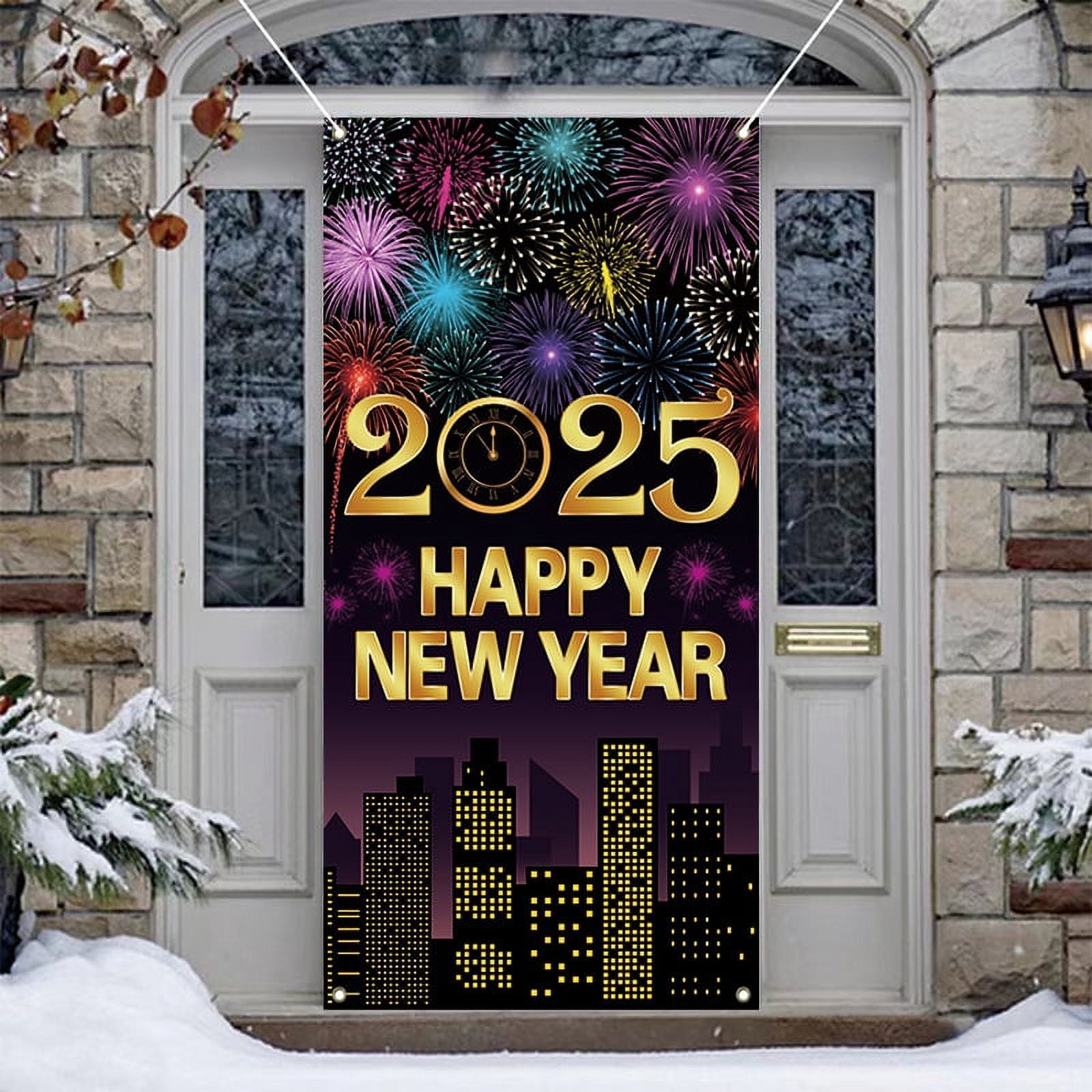 Lunar New Year Banner Avezano Happy New Year 2025 Door Banner | 71x35 ...