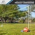 EastPoint Sports Combo Set - Volleyball & Badminton, Adjustable Net, 2 ...