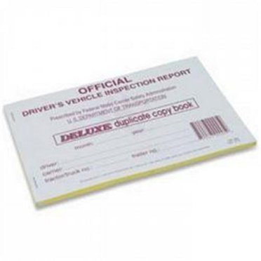 Driver's Vehicle Inspection Report Book, 25-Pack, 2-Ply Carbonless ...