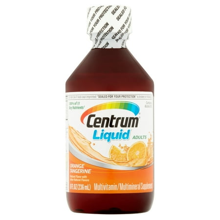 Centrum Liquid Orange Tangerine Multivitamin/Multimineral Supplement ...