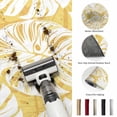 Gold Leaf 7FT Round Area Rugs for Living Room Tropical Country ...