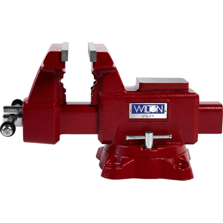 Wilton Tools 28820 6 1 2 Wide Jaw 6 Max Opening Swivel Utility Bench Vise Red