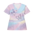 Binienty Medical Scrubs for Women, Stretchy V Neck Scrub Top ...