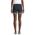 Time and Tru Women's Mid Rise Rolled Cuff 4" Denim Short - Walmart.com