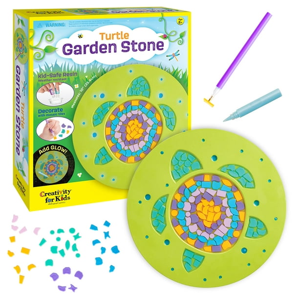 Creativity for Kids Turtle Garden Stone - Mosaic Stepping Stone Kit ...