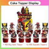 Deadpool and Wolverine Party Decor Plates Cake Topper Balloons Supplies ...