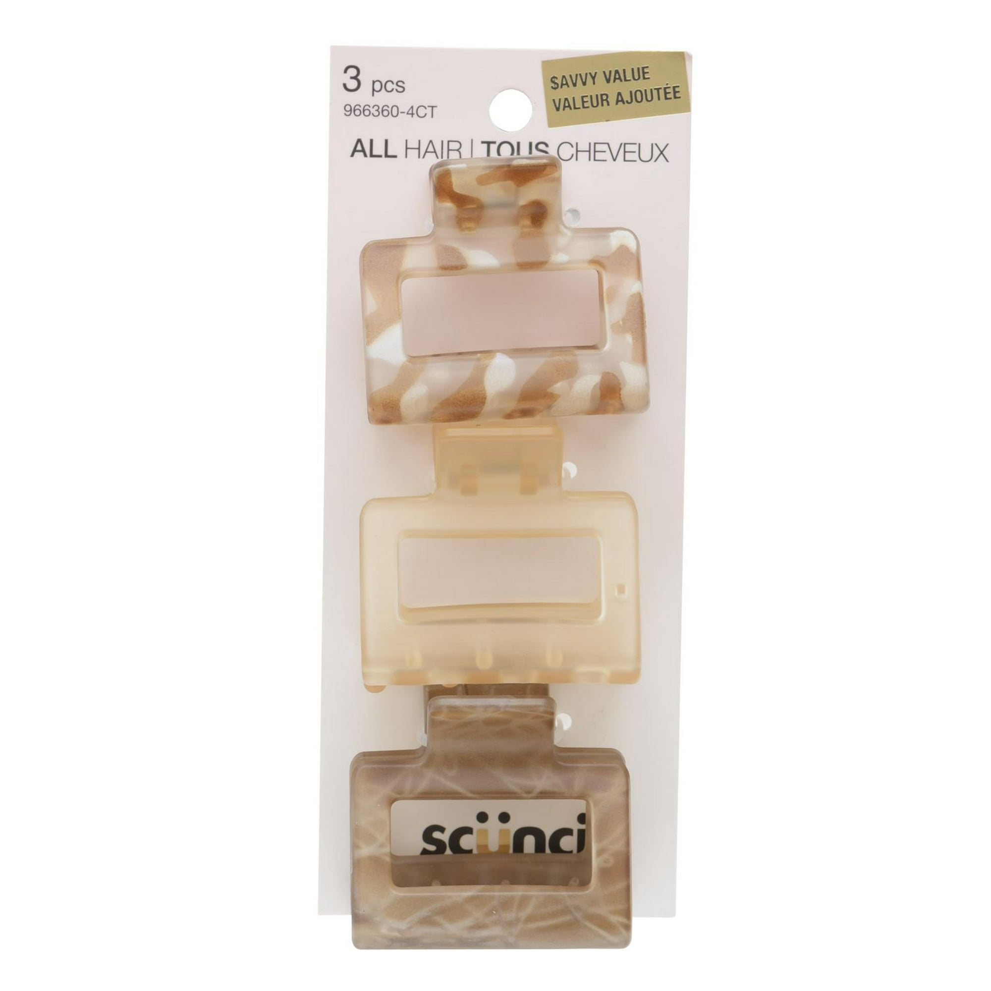 Click here for Scunci 3pk Resin Square Claw Clips prices