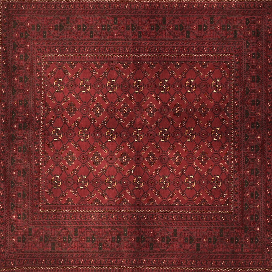 Ahgly Company Indoor Square Persian Brown Traditional Area Rugs, 6 ...