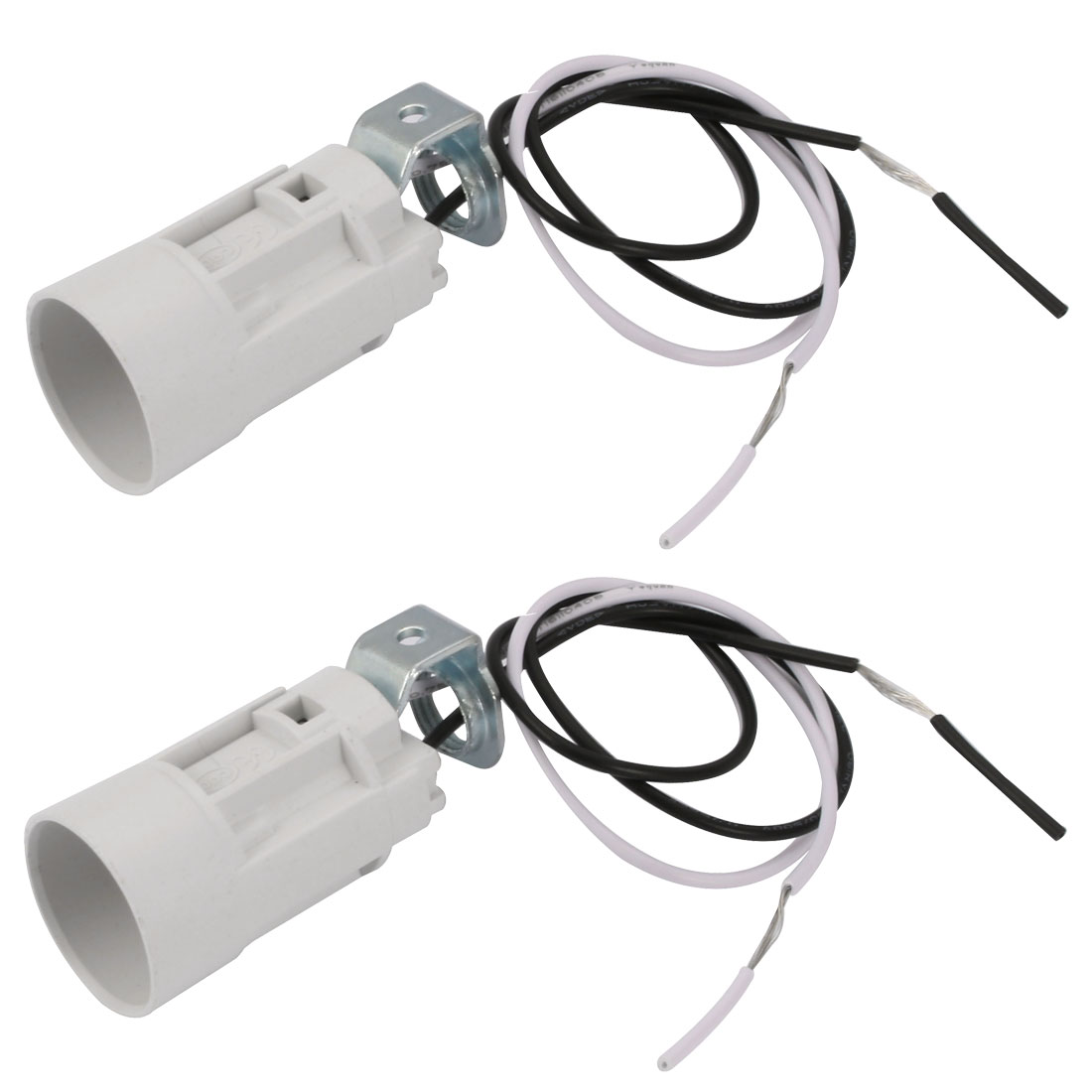 2pcs White 52mm Height Wall Lamp Pendant Light Holder E14 Lamp Socket w ...