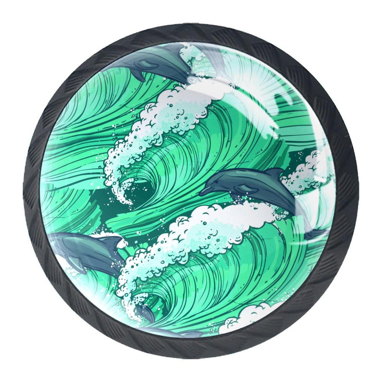 4 Pcs Dolphin Surfing Knobs for Kitchen Cabinet Cupboard Dresser ...