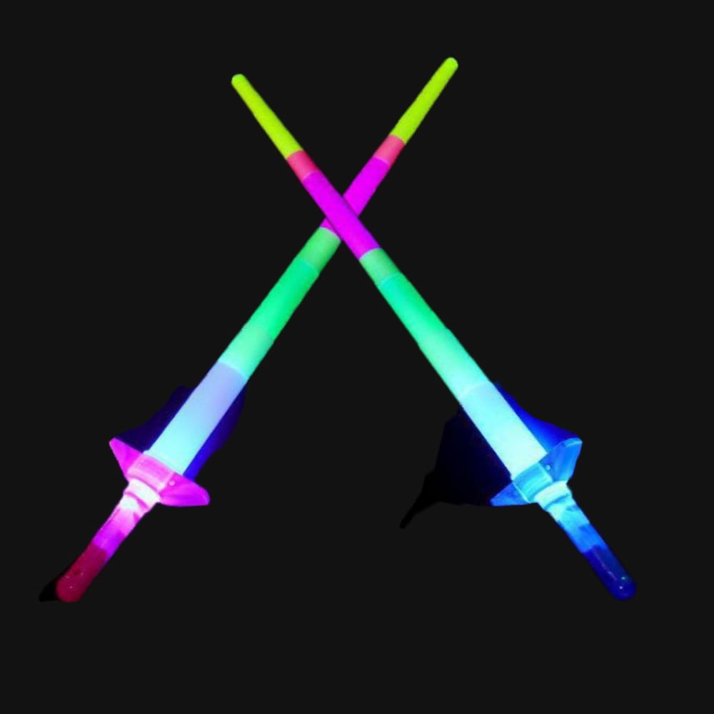 Glow Sticks,2Packs Toys Swords for Kids LED Sticks Glow Batons with ...