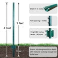 8 Pack Metal U Post Fence, 4FT Galvanized Steel Fence Post for Wire ...