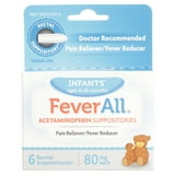 FeverAll Infants Acetaminophen Suppositories, 80 mg, 6 Count HSA/FSA ...