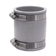 4 in. x 2 in. PVC Flexible Reducing Coupling with Stainless Steel ...