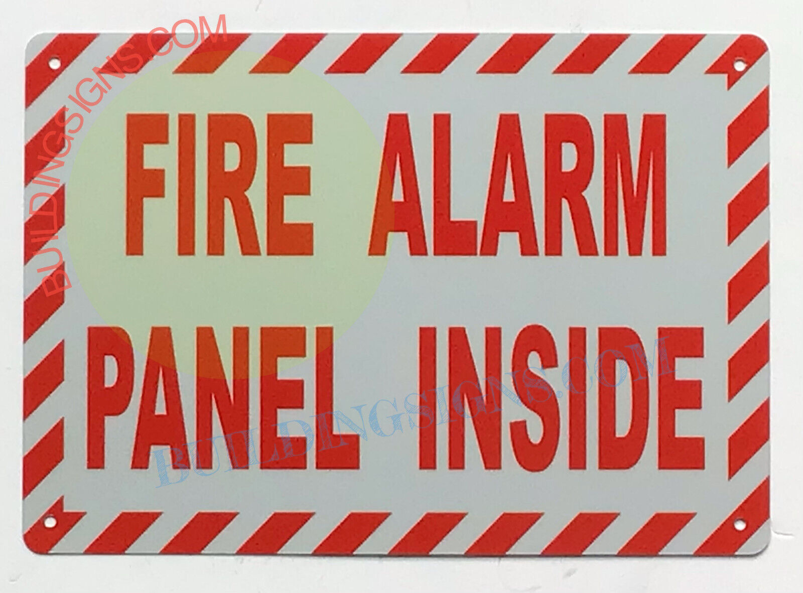 FIRE ALARM CONTROL PANEL LOCATED INSIDE SIGN (7X10,Red,Aluminum ...