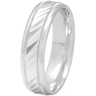 Men's 6MM Wave Pattern Sterling Silver Ring - Mens Wedding Band ...