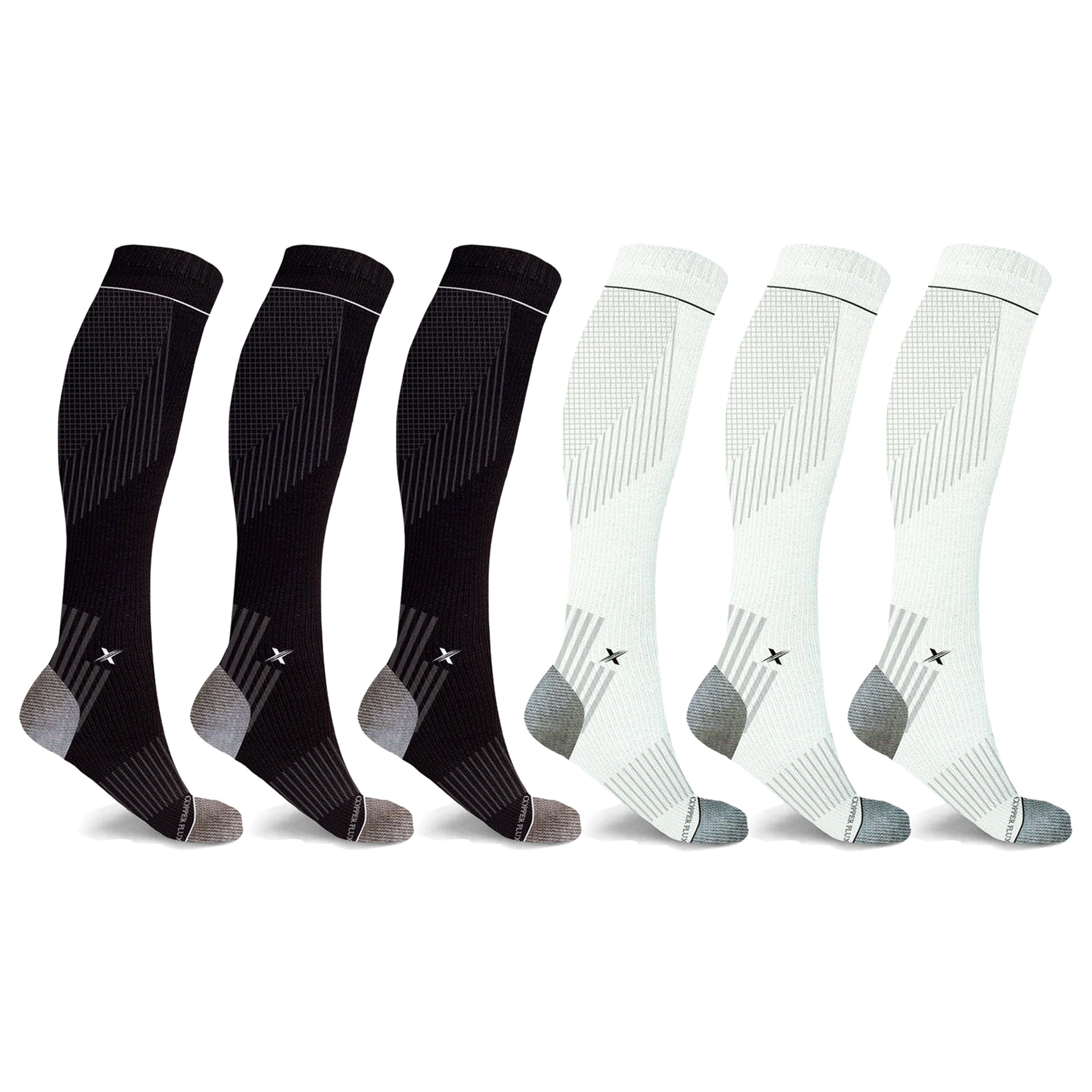 Copper Compression Pain Relief Targeted Knee High Compression Socks - 6 ...