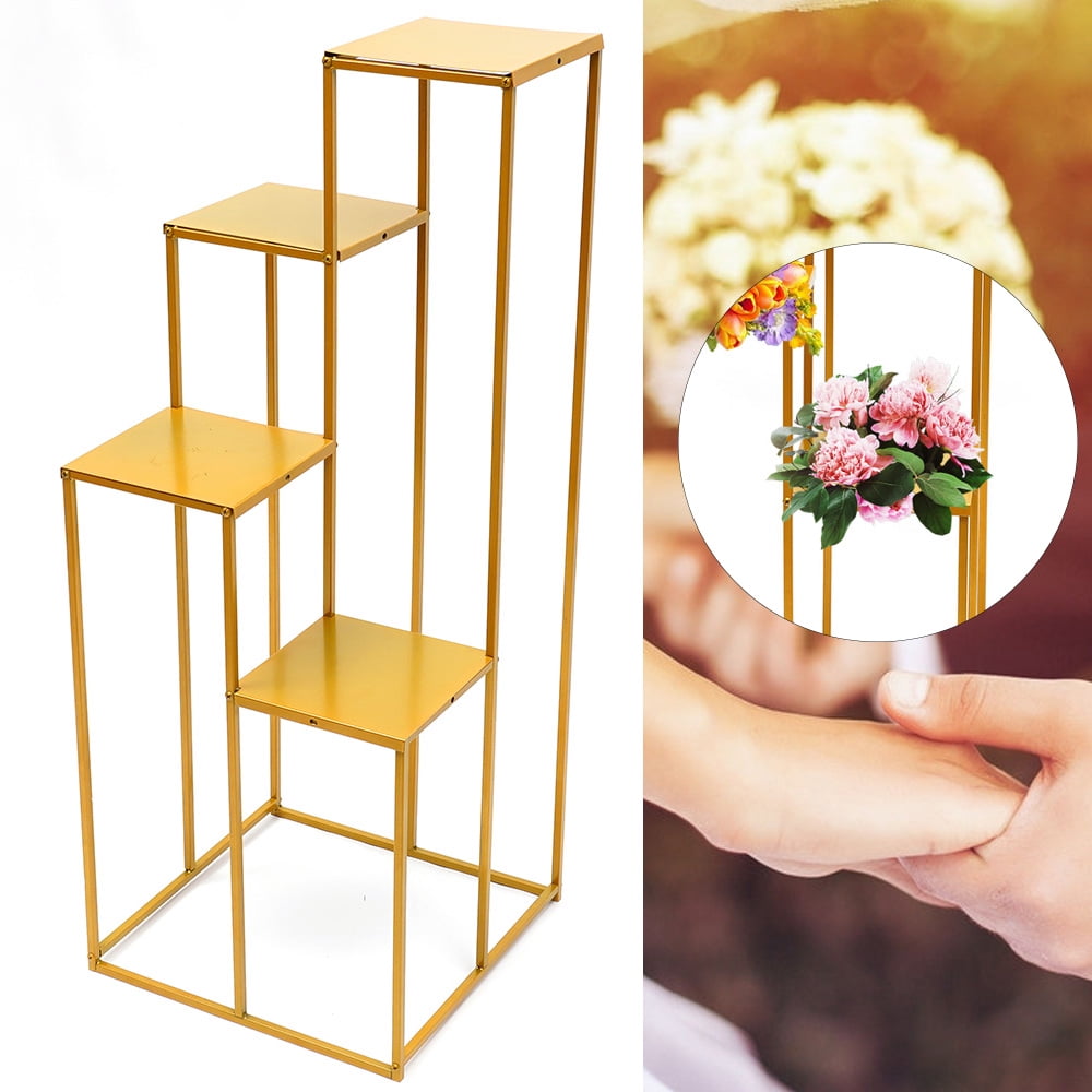4-Layer Wedding Stands for Flowers Metal Vase Column Stand Road Lead ...