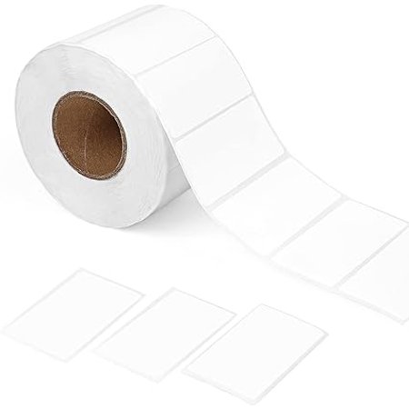 SHAR Self-Adhesive Label Roll (50x40mm), 1000pcs White Self-Adhesive ...