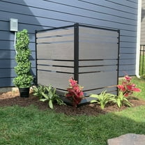 Enclo Lincoln Cedar Color Outdoor No Dig WoodTek Vinyl Privacy Screen ...