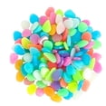 400PCS In The Dark Pebbles Multicolor Luminous Garden Stones Glowing ...