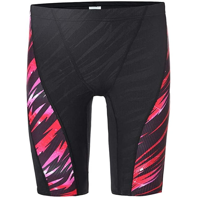 ACIRAE Jammer Swimsuit Mens Athletic Solid Swim Jammers Endurance Long ...