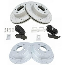 TRQ Front and Rear Performance Brake Pad & Rotor Kit Brake Pads Brake ...