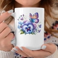 Alzheimer Viola Floral Pansy Dementi Alzheimers Awareness Coffee Mugs ...