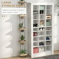 58" Tall Shoe Cabinet For Entryway, Narrow Shoe Rack Storage Organizer ...