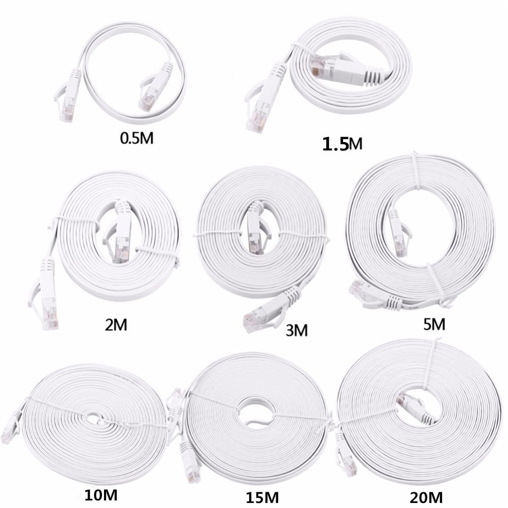 Flat Ethernet Cable, Super Soft 8P8C CAT6 Ethernet Cable Oxygen Free ...