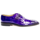 Men Belvedere Mare Genuine Ostrich Eel Leather Lace up Purple Shoes ...