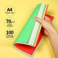 100 Sheets A4 Coloured YPF5 Paper, 8.5" X 11" Paper (10 Colors), 70gsm ...