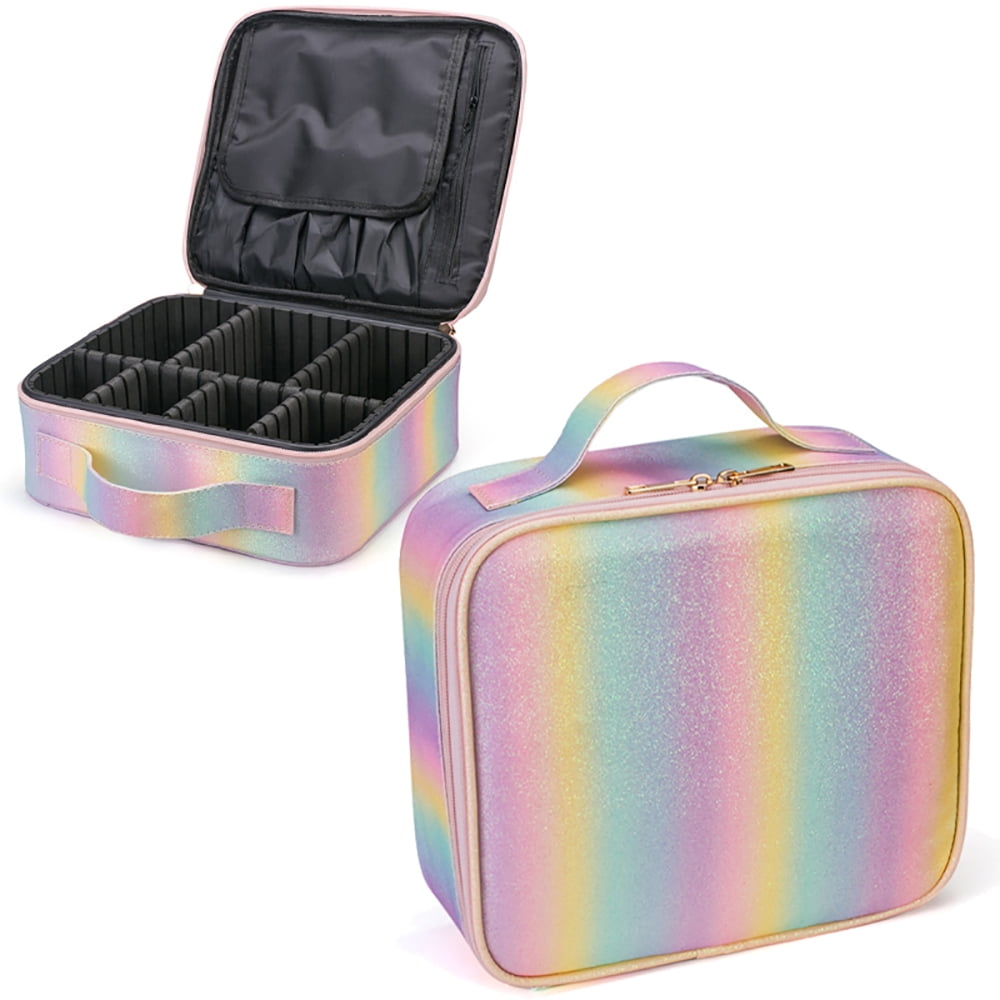 Professional Travel Makeup Train Case Portable Cosmetic Organizer ...