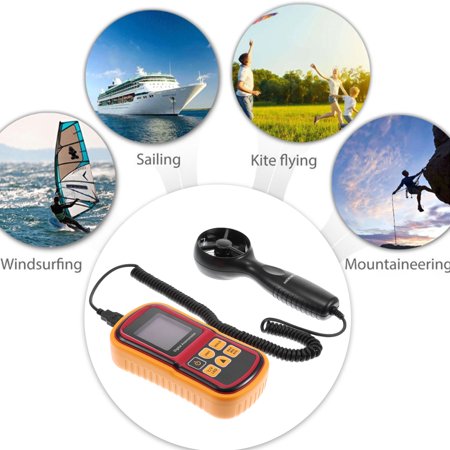 Multifunctional Anemometer Digital LCD Backlight Display Wind Speed ...