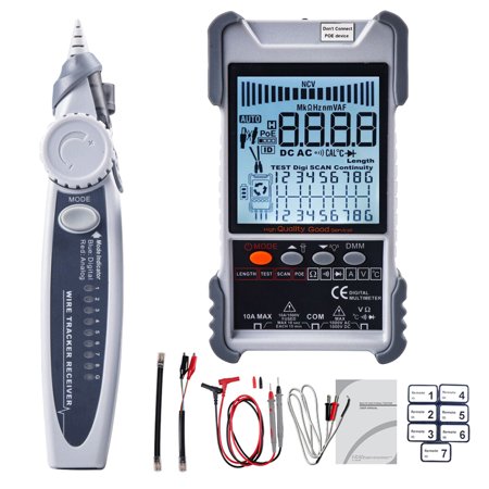 Handheld Portable 2in1 Network Cable Tester Multimeter LCD Display with ...
