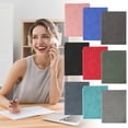 A5 Suede PU Lined Notebook,Built-In Pen Loop & Bookmark Journal for ...