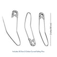 Hello Hobby Size 3 Coiless Curved Safety Pins 30 Count 2 Inches Long ...