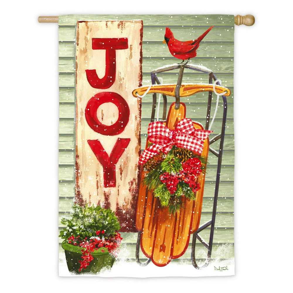 Evergreen Flag Winter Porch House Flag - Walmart.com - Walmart.com