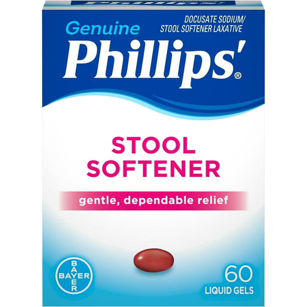 Phillips' Stool Softener Laxative Liquid Gels, 60 Count - Walmart.com