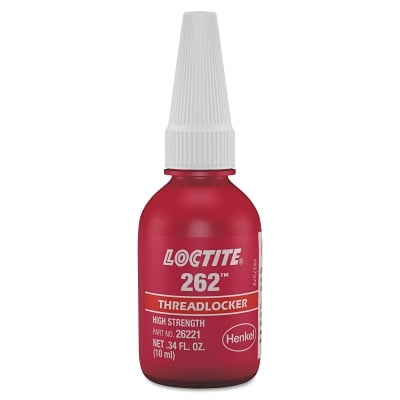 262 Threadlocker, Medium To High Strength, 10 Ml, Red | Bundle of 5 ...