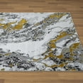 Free Shipping! Luxe Weavers Abstract Marble Gold 4x5 Area Rug for ...
