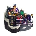 FG Square Animated Christmas Village - Village with Train & Santa - Walmart.com